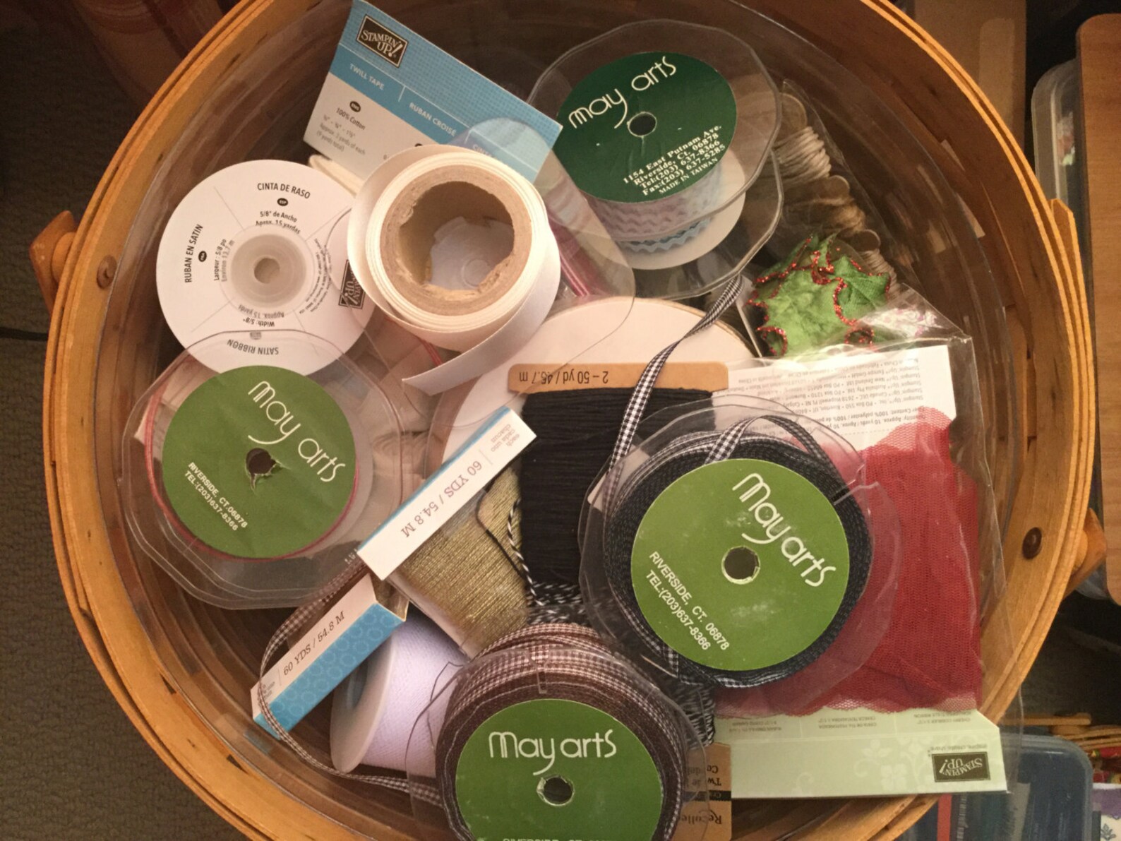 Assorted Lot of Crafting Ribbon, Trim, Large Lot of Ribbons for ...
