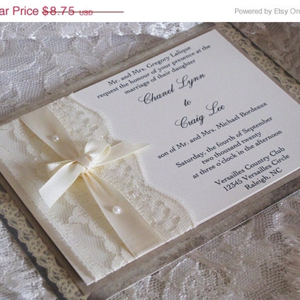 Wedding Invitation Lace - Etsy