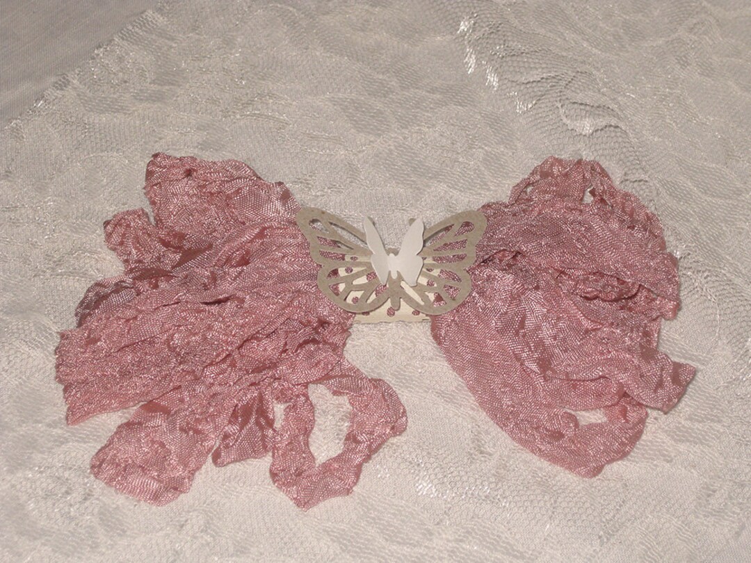 Scrunched Seam Binding Ribbon, Seam Binding Crinkle Ribbon~vintage Rose ...