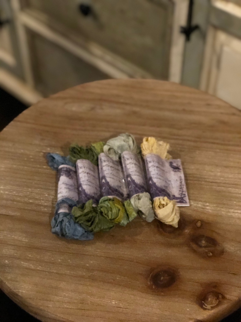 Hand Dyed and Tea Stained Scrunched Seam Binding Ribbon - Etsy