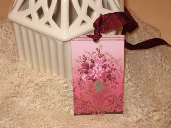 Vintage French Script and Floral Gift Tags Paris Apartment Ooh - Etsy