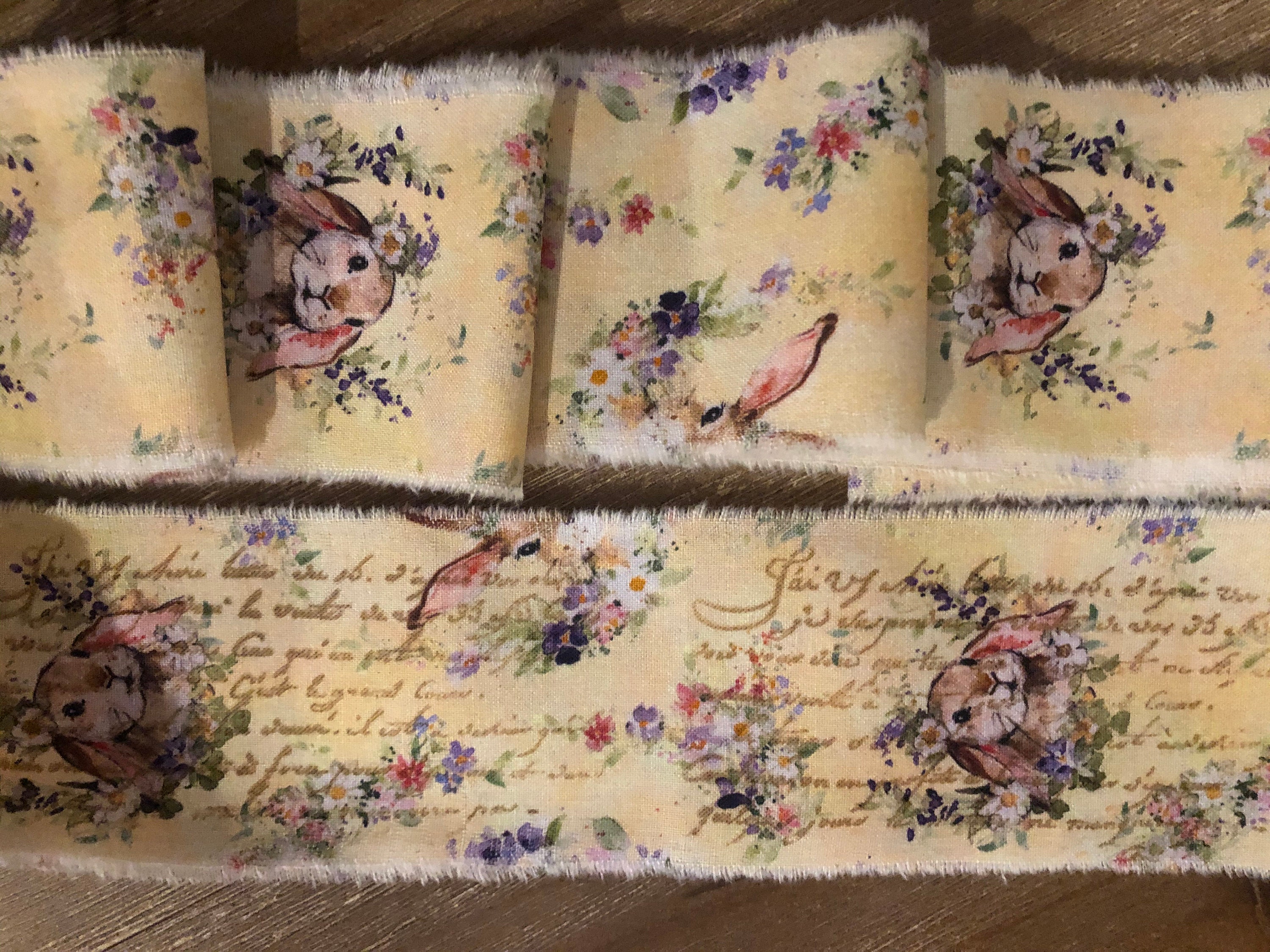 Easter Floral Bunny Trim French Trim Vintage Bunny Ribbon - Etsy