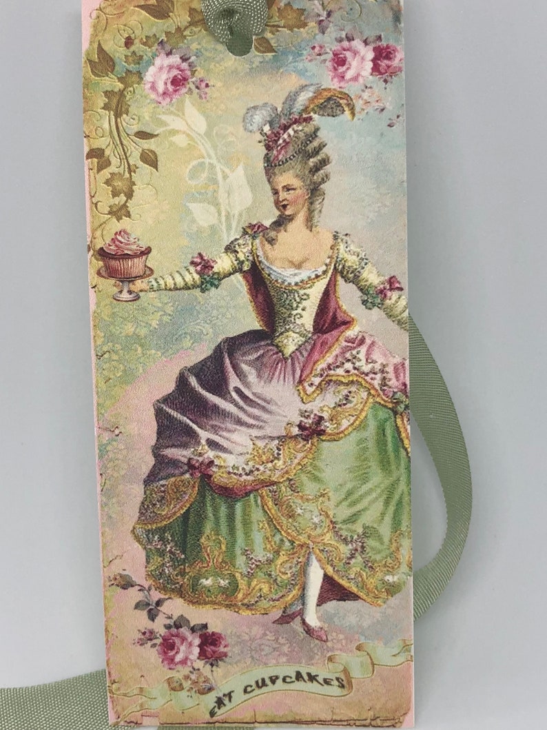 Marie Antoinette Bookmarks , French Theme Gift Tags , Eat Cake Bookmark ...