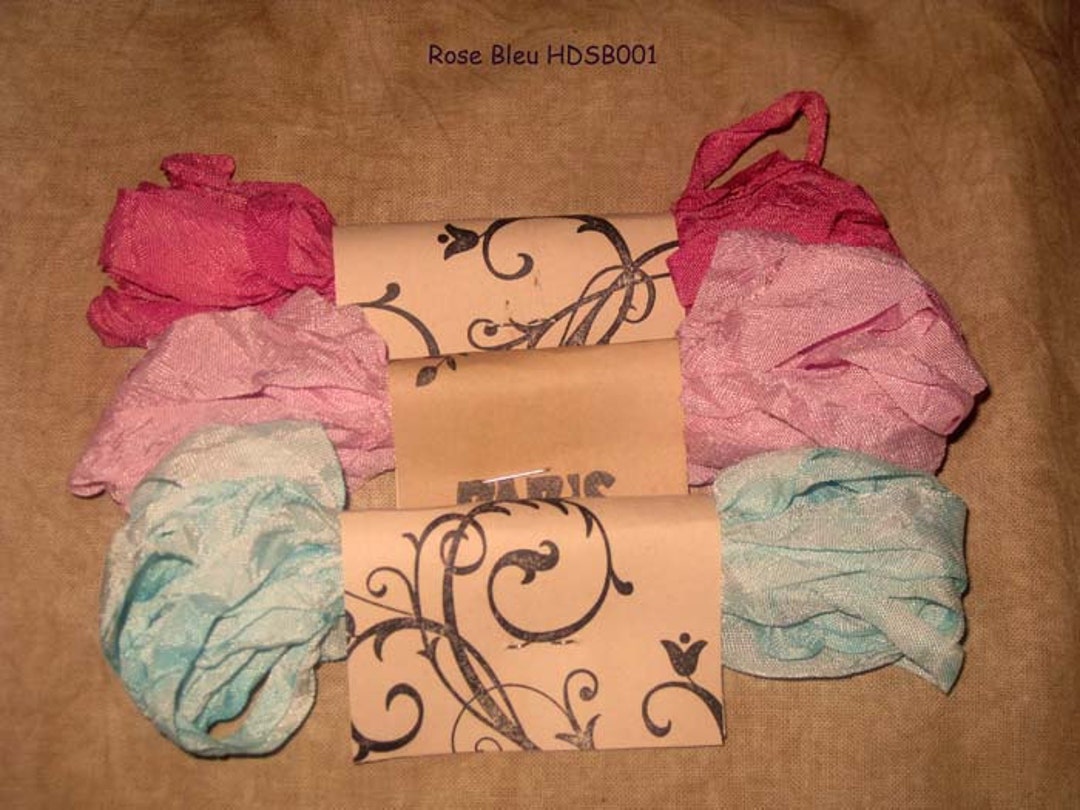 Scrunched Seam Binding Ribbon, Seam Binding Hand Dyed - Distress ...