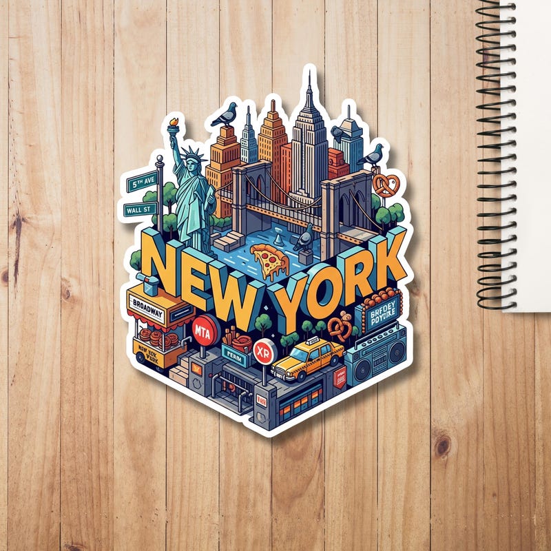 New York Sticker - Etsy