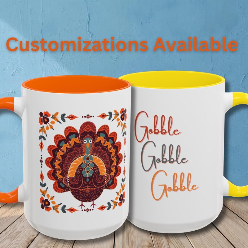 Turkey Design Coffee Mugs - Etsy