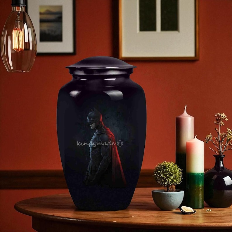 Dark Knight Cremation Urn: Superhero Tribute Urn for Ashes Keepsake ...