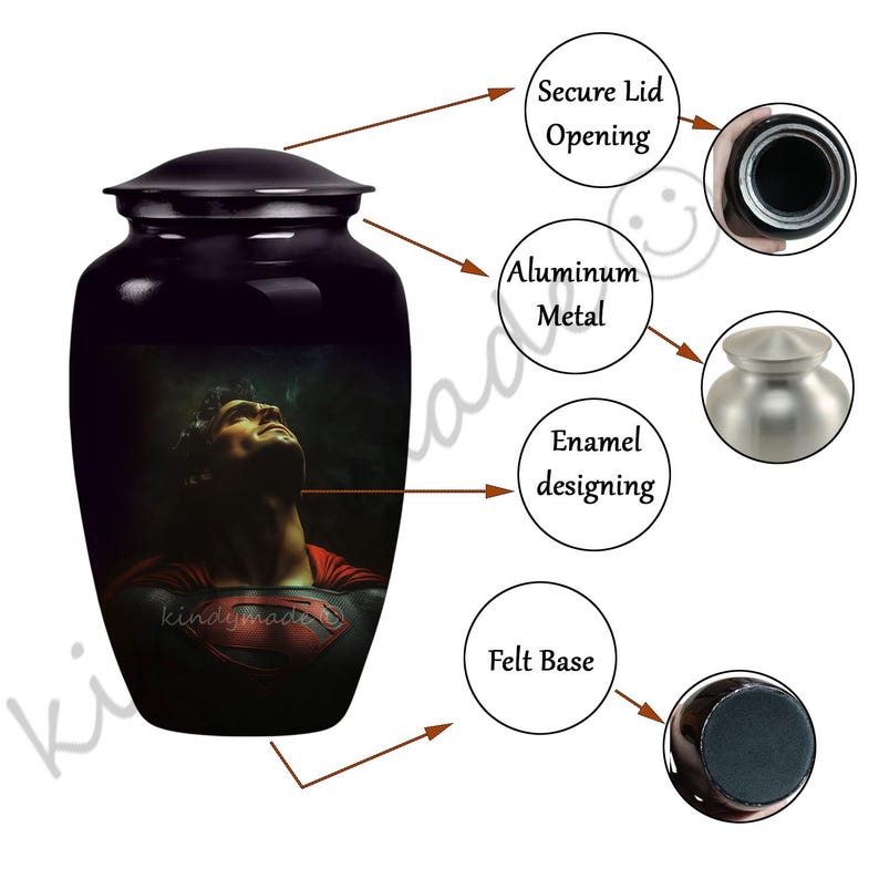 Handcrafted Superhero Cremation Urn: Strength & Legacy Memorial ...