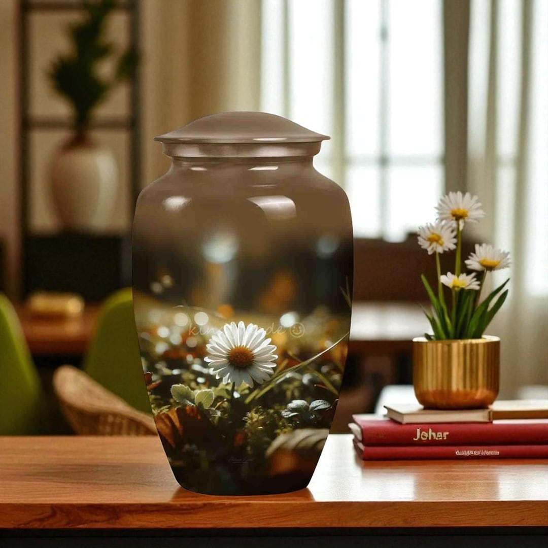 Daisy Flower Cremation Urn: Nature-inspired Memorial Urn for Ashes ...