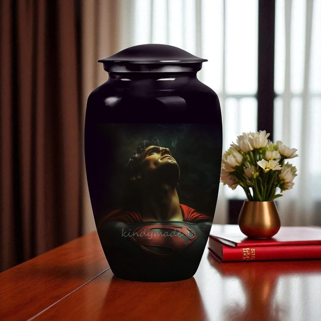 Handcrafted Superhero Cremation Urn: Strength & Legacy Memorial ...