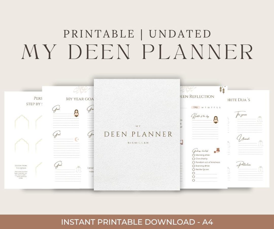 Digital Deen Planner | Islamic Goal Setting, Daily Surah, Favorite Duas ...