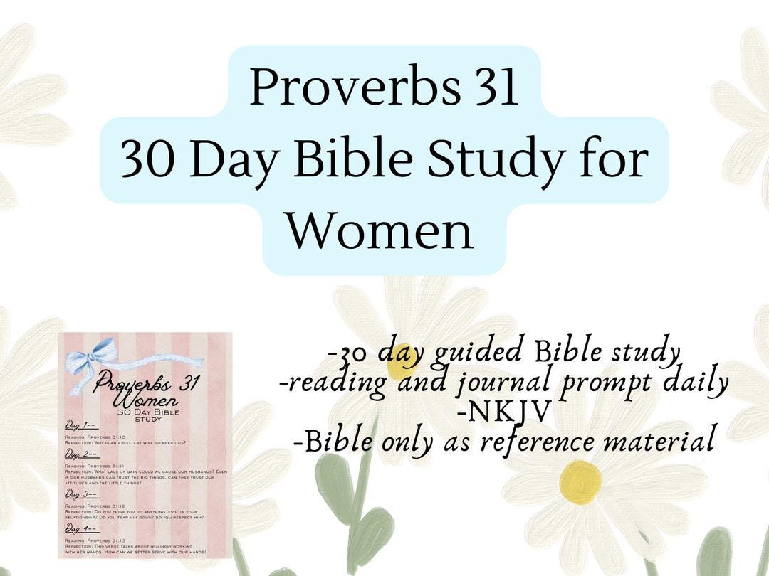 Proverbs 31 Bible Study (for Women) - Etsy