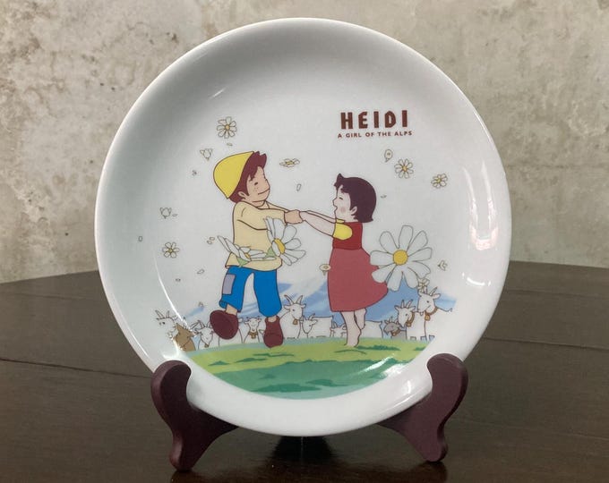 Heidi Girl of the Alps Vintage Anime Plate | Japanese Novelty ...