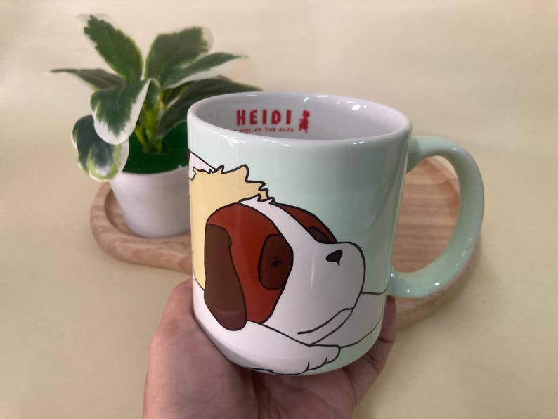 Vintage Heidi Girl of the Alps Mug: Josef St Bernard Dog, Zuiyo Anime ...