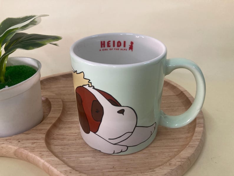 Vintage Heidi Girl of the Alps Mug: Josef St Bernard Dog, Zuiyo Anime ...