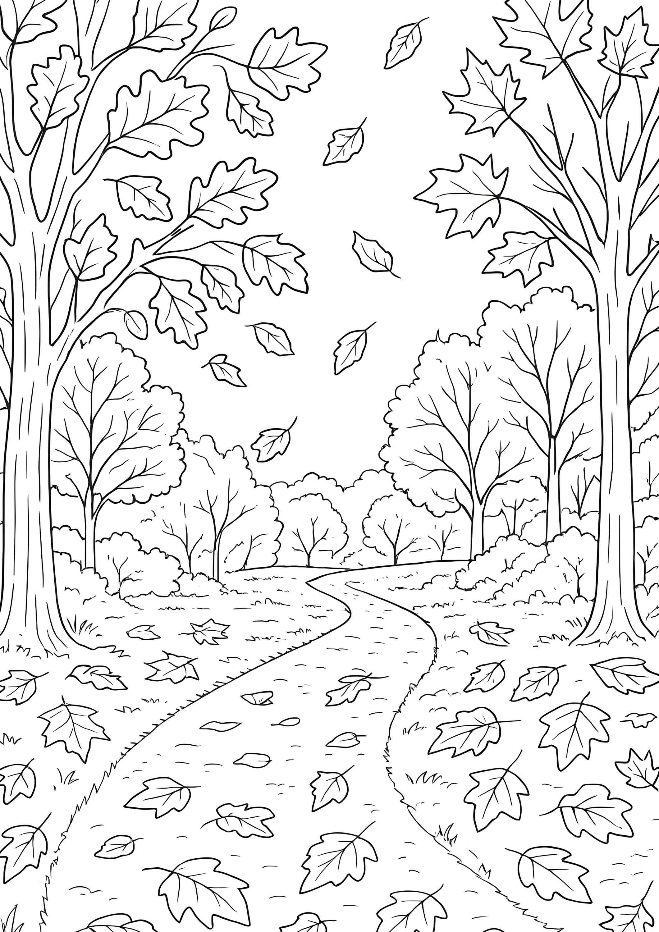 Autumn Coloring Book: Relaxing Fall Designs (PDF Pattern) - Etsy