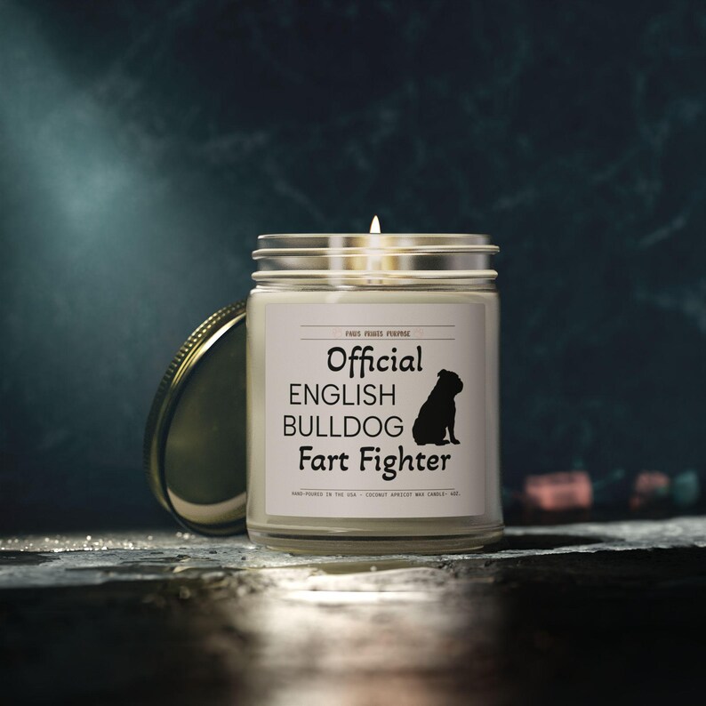 Official English Bulldog Fart Fighter, Funny Scented Candle, Gift for ...