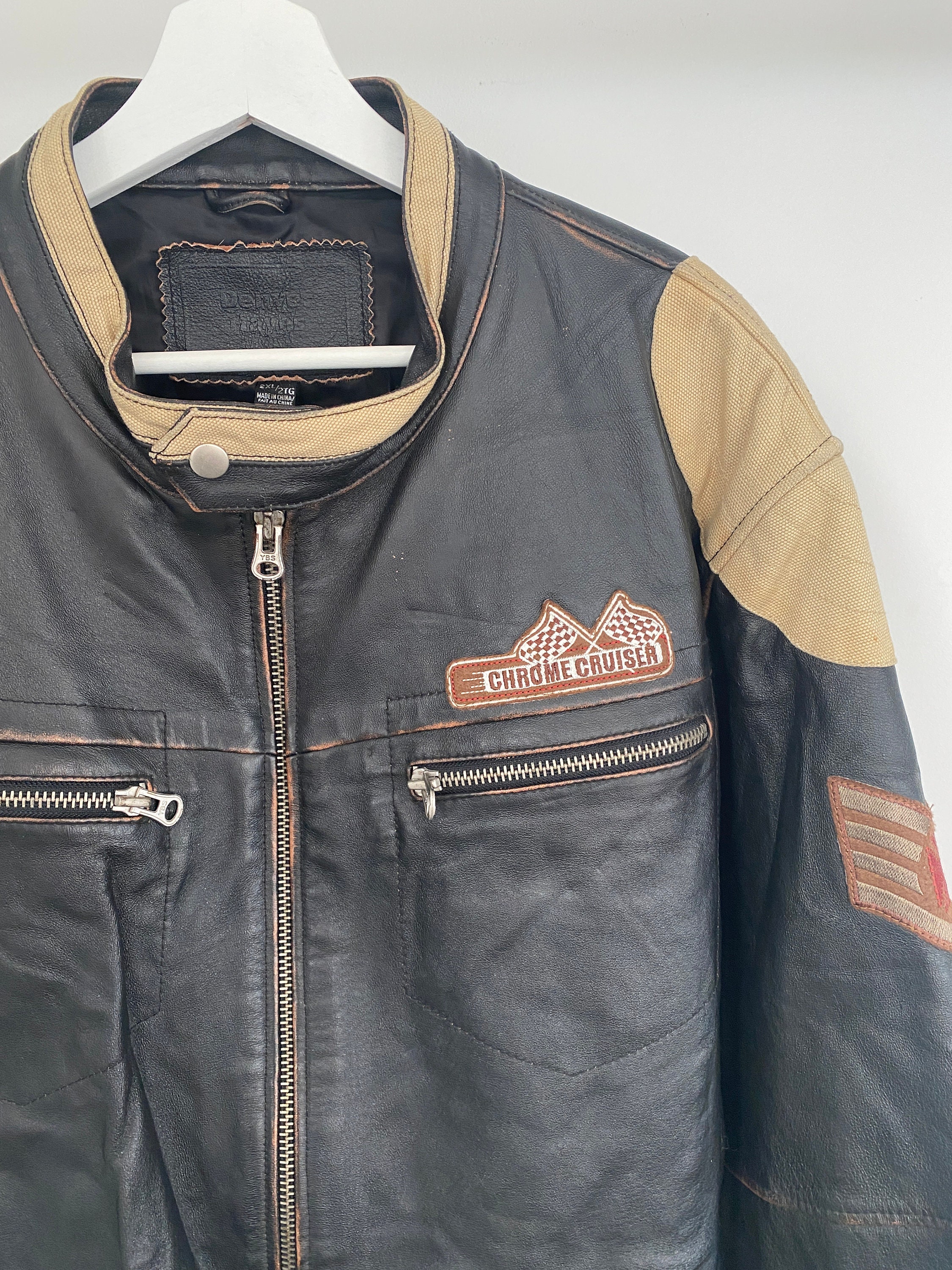 Women’s 90’s Oversized Baggy Leather Jacket - Etsy