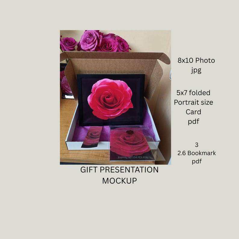 Macro Rose Photography Print Bundle, Greeting Card, Bookmark (digital ...