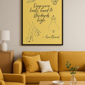 Coco Chanel Quote Poster – Fashion Wall Art – Printable Motivational ...