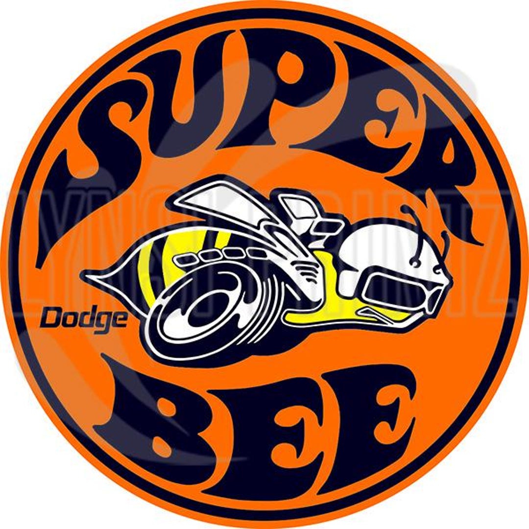 Dodge Super Bee Logo Classic - Vintage Hot Rod T-shirt Design Art - DTF ...