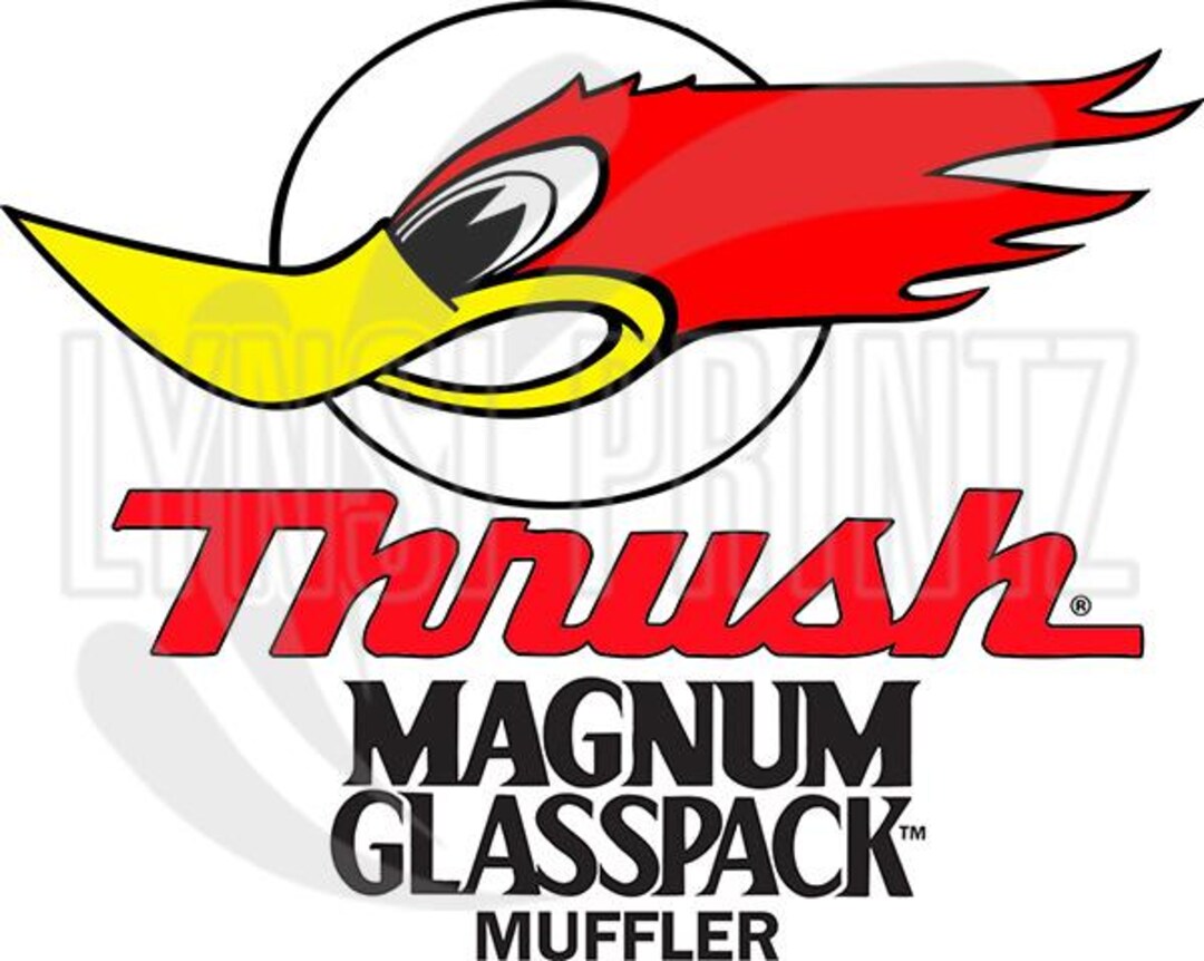Thrush Mufflers Classic - Vintage Hot Rod T-shirt Design Art - DTF and ...