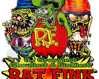 Rat Rod Garage T-shirt Design Art - Transfer Design -for DTF and DTG ...