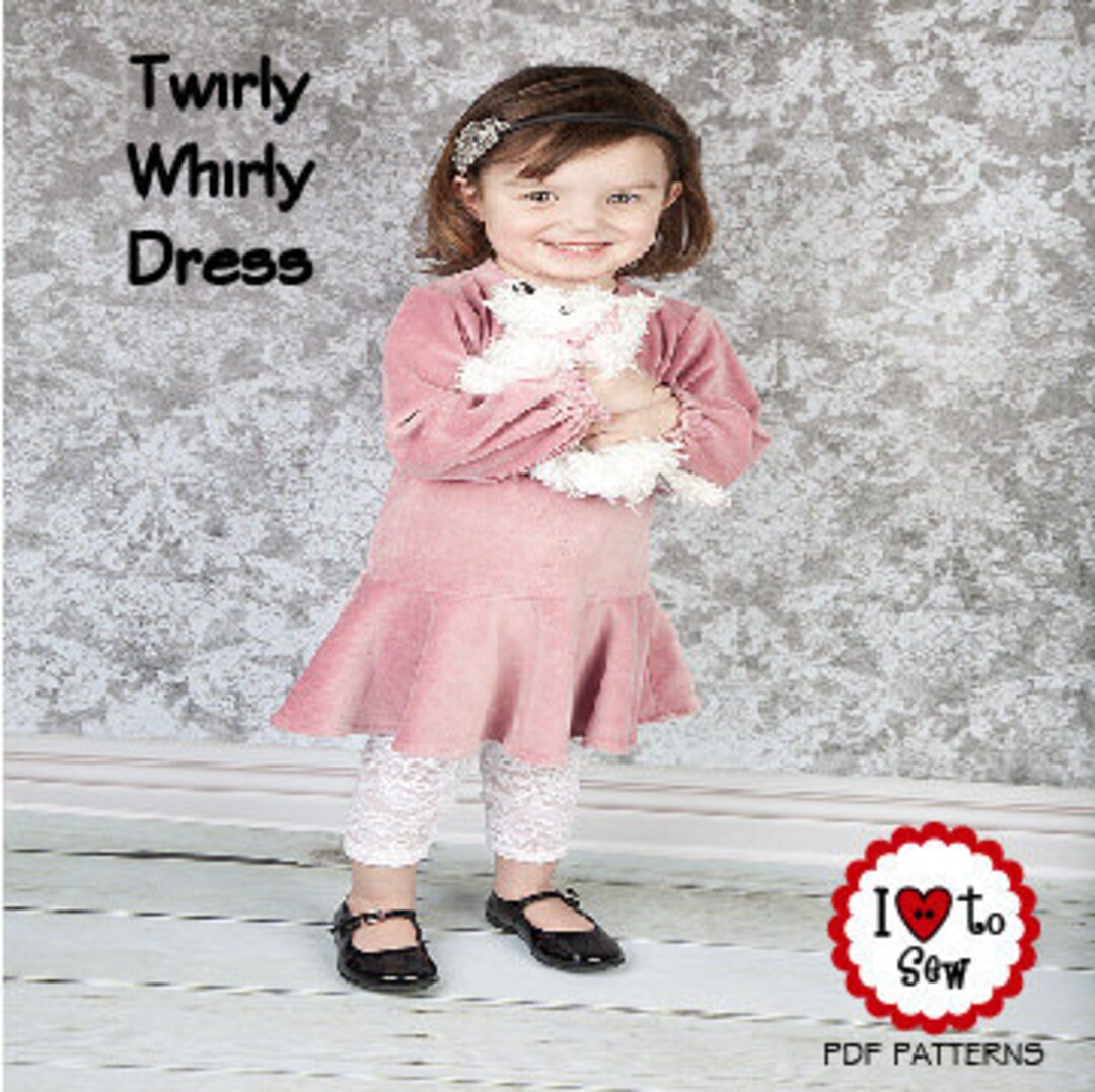The Twirly Whirly Dress Cute - Instant Download PDF Sewing Pattern - Etsy