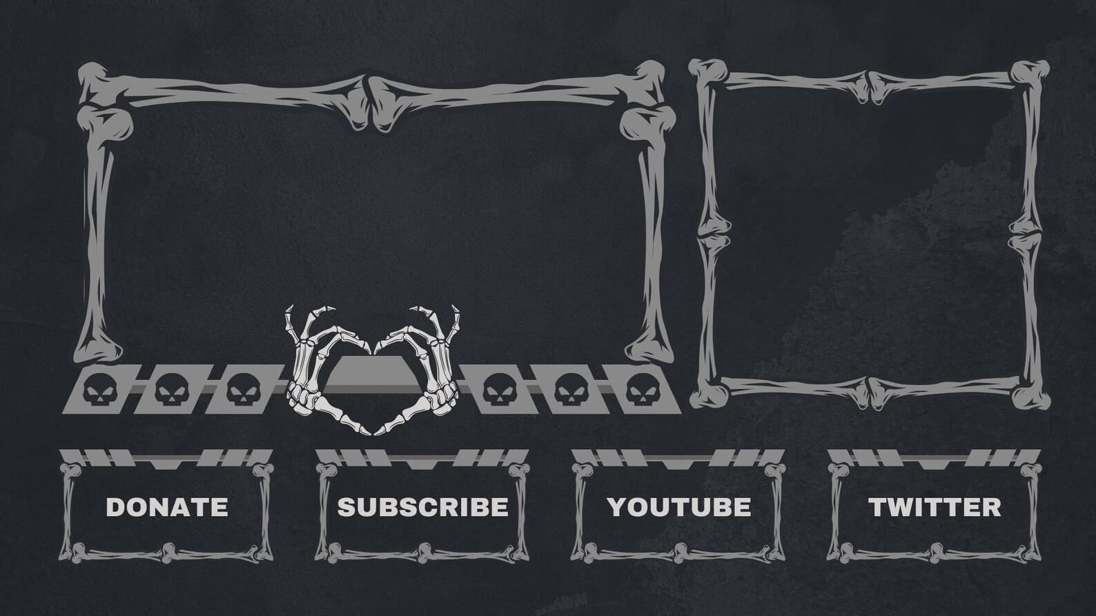 Twitch Stream Overlay Bundle – PNG Panels and Facecam Frame – Canva ...