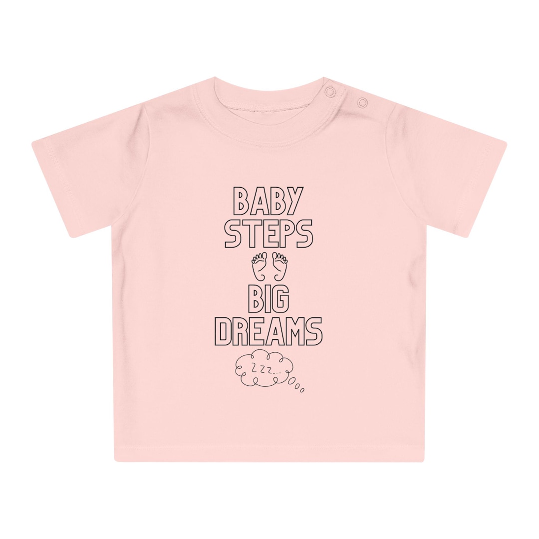Baby Steps T-shirt for Little Dreamers, Cute Kids Dress Shirt, Infant ...