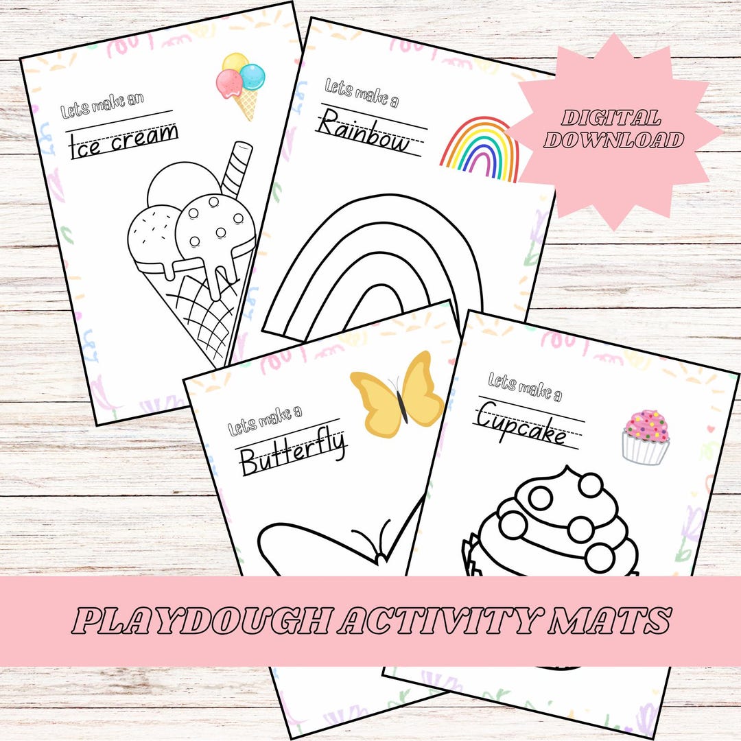Printable Playdough Mats for Kids | 12 Reusable Activity Sheets | Learn ...