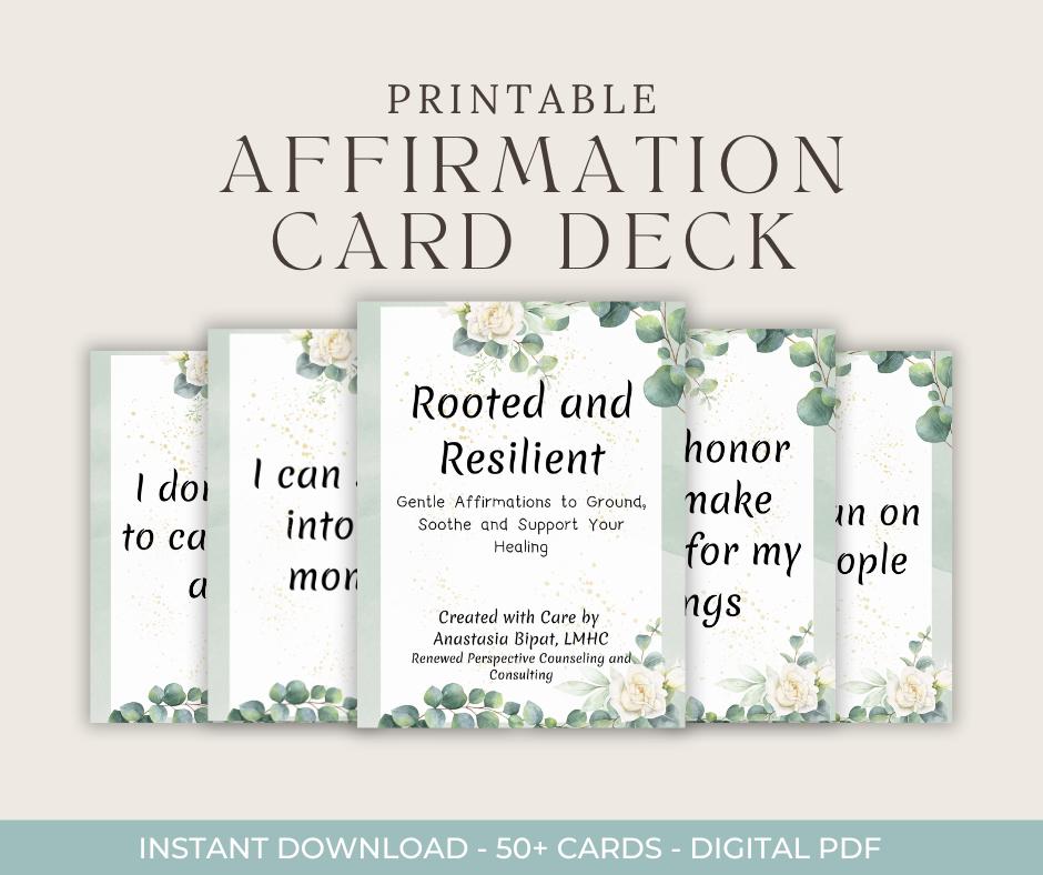 Printable Affirmation Cards for Healing & Resilience – 50+ Digital PDF ...