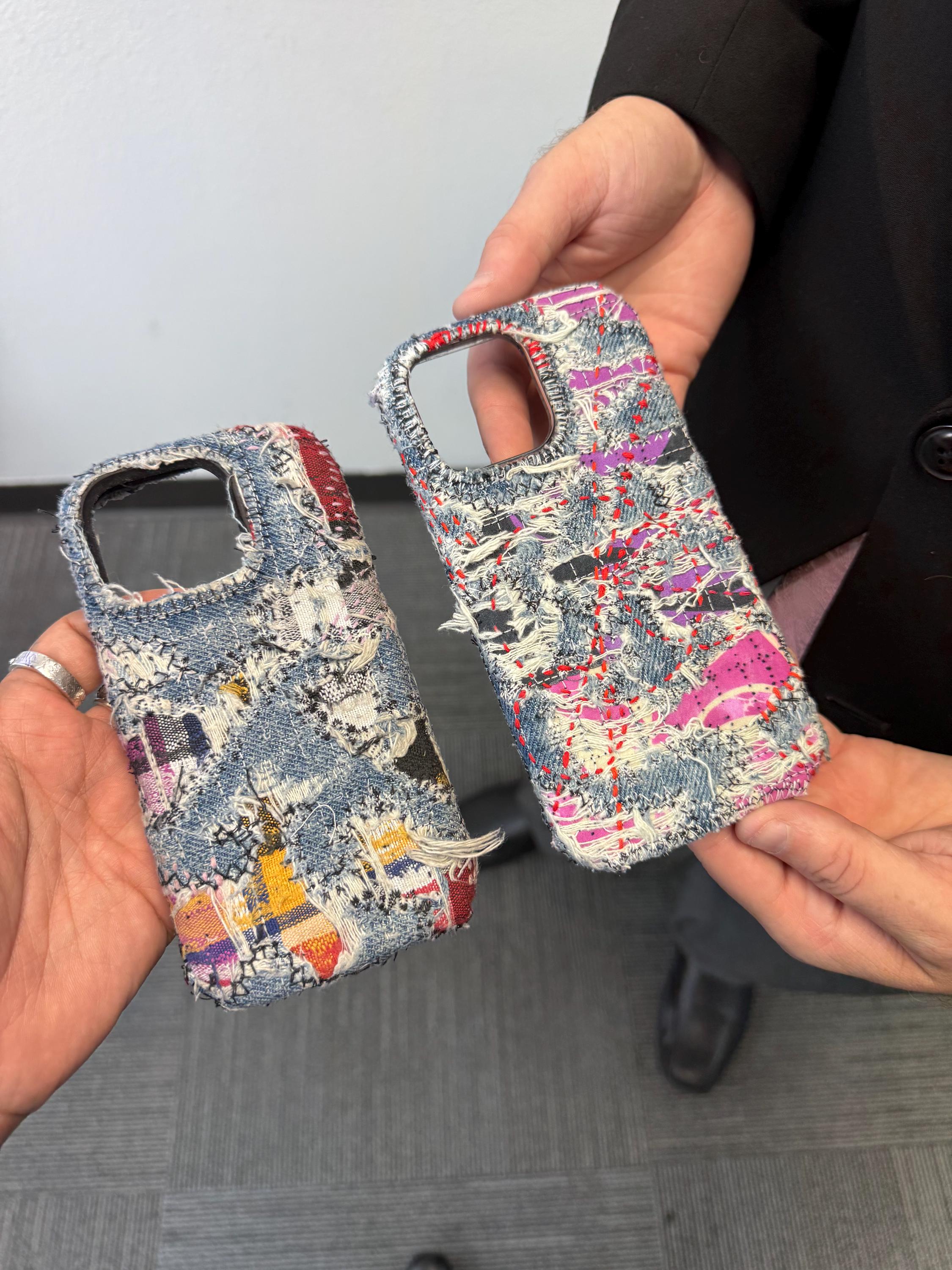 Reconstructed Boro & Sashiko Denim Phone Case - Etsy