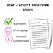 NEMT Vehicle Breakdown Policy Template | Printable PDF for Driver ...