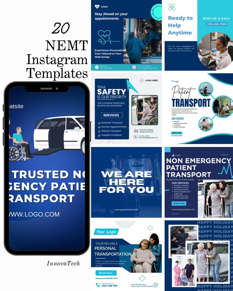 20 Editable Instagram Post Templates for Non-emergency Medical ...