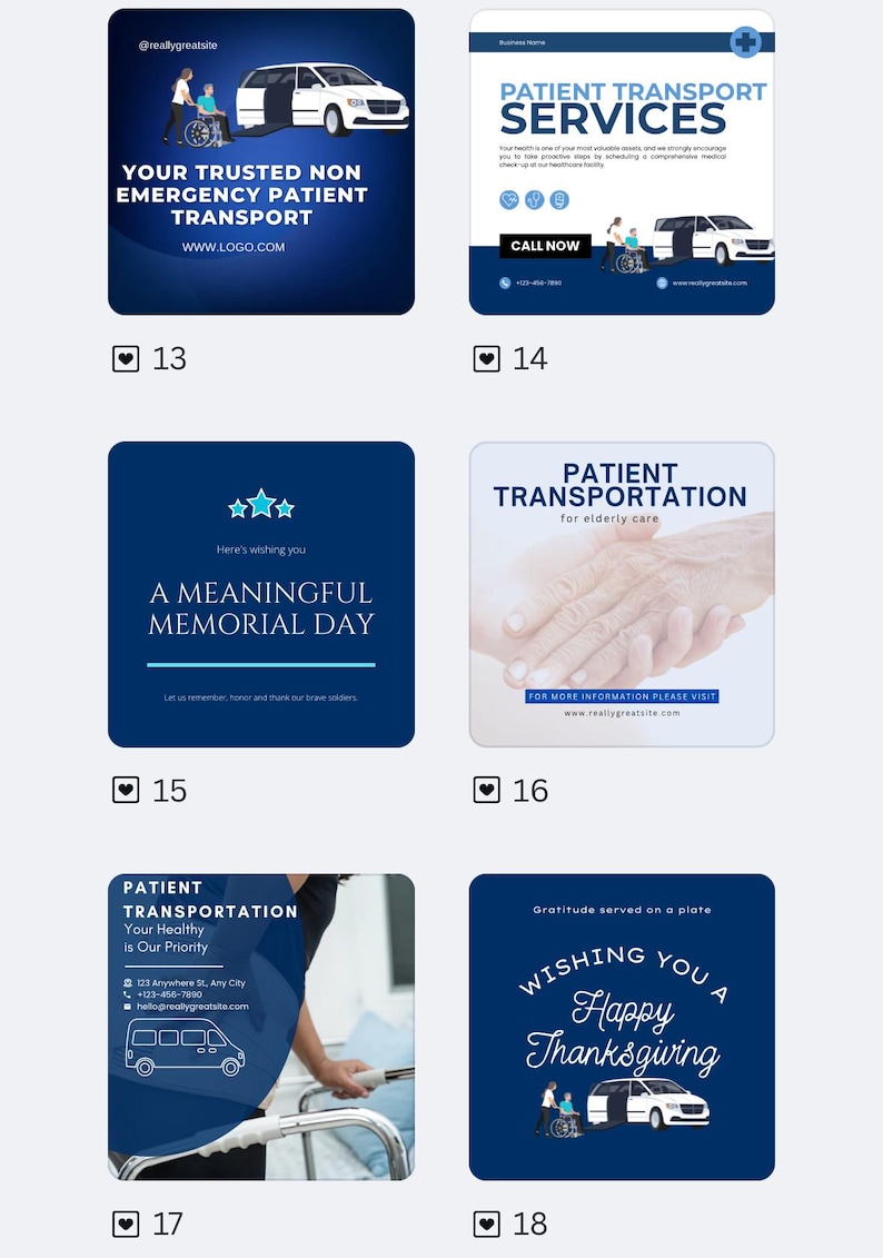 20 Editable Instagram Post Templates for Non-emergency Medical ...