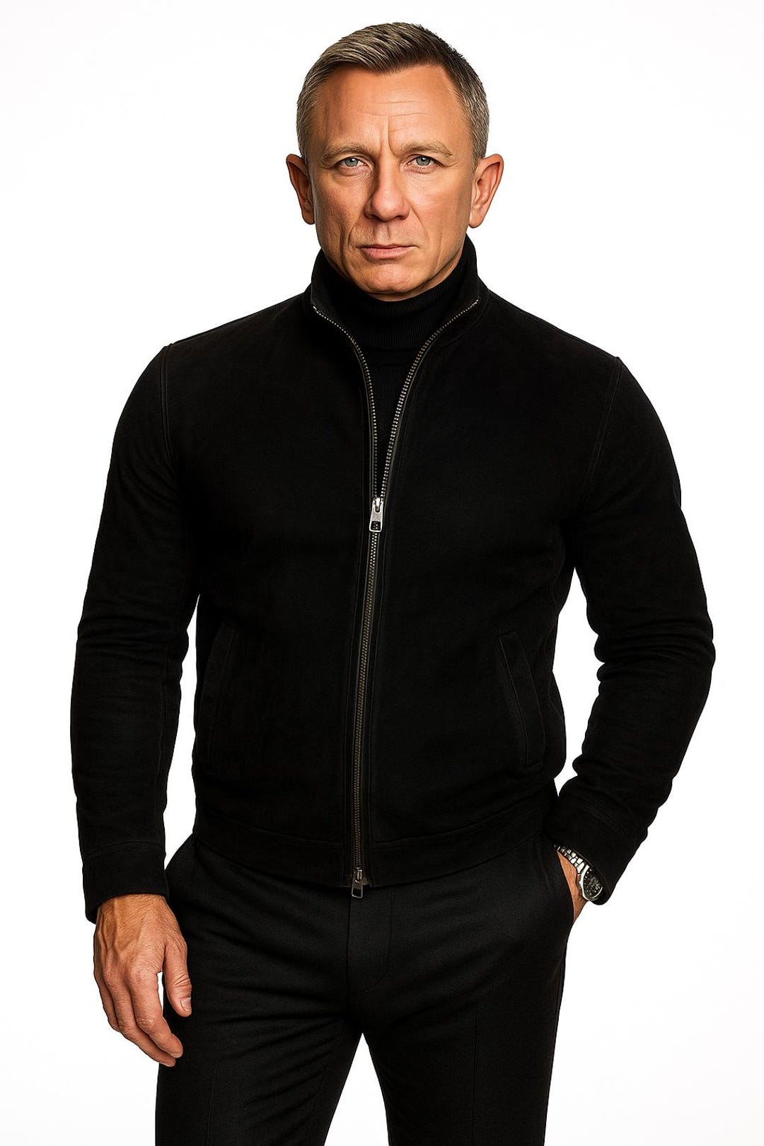 James Bond Suede Leather Jacket | Men's Slim Fit Biker Coat - Etsy