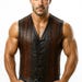 Faux Leather Crocodile Dundee Vest • Western Biker Costume - Etsy