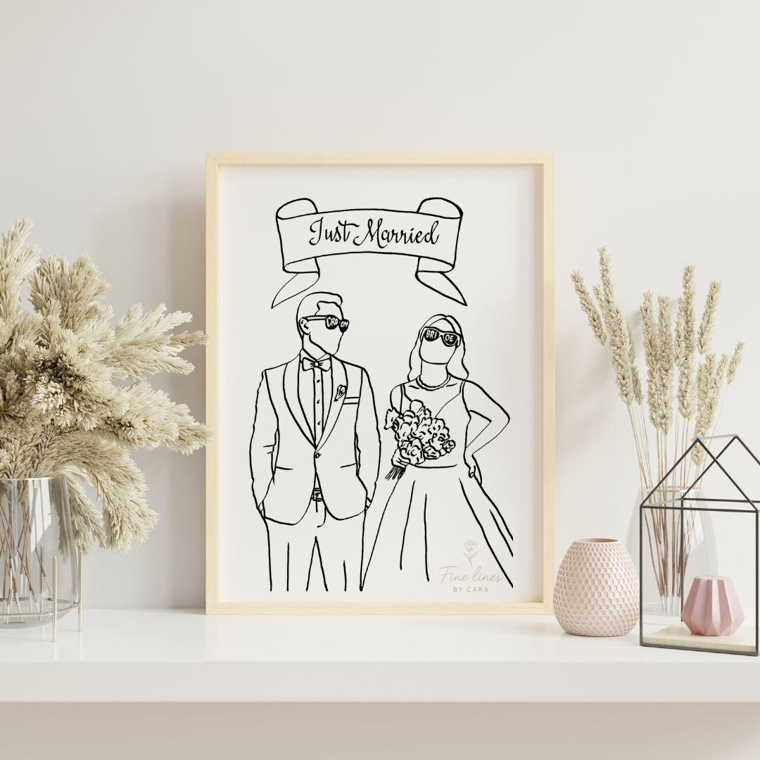 Custom Line Art Portraits - Etsy