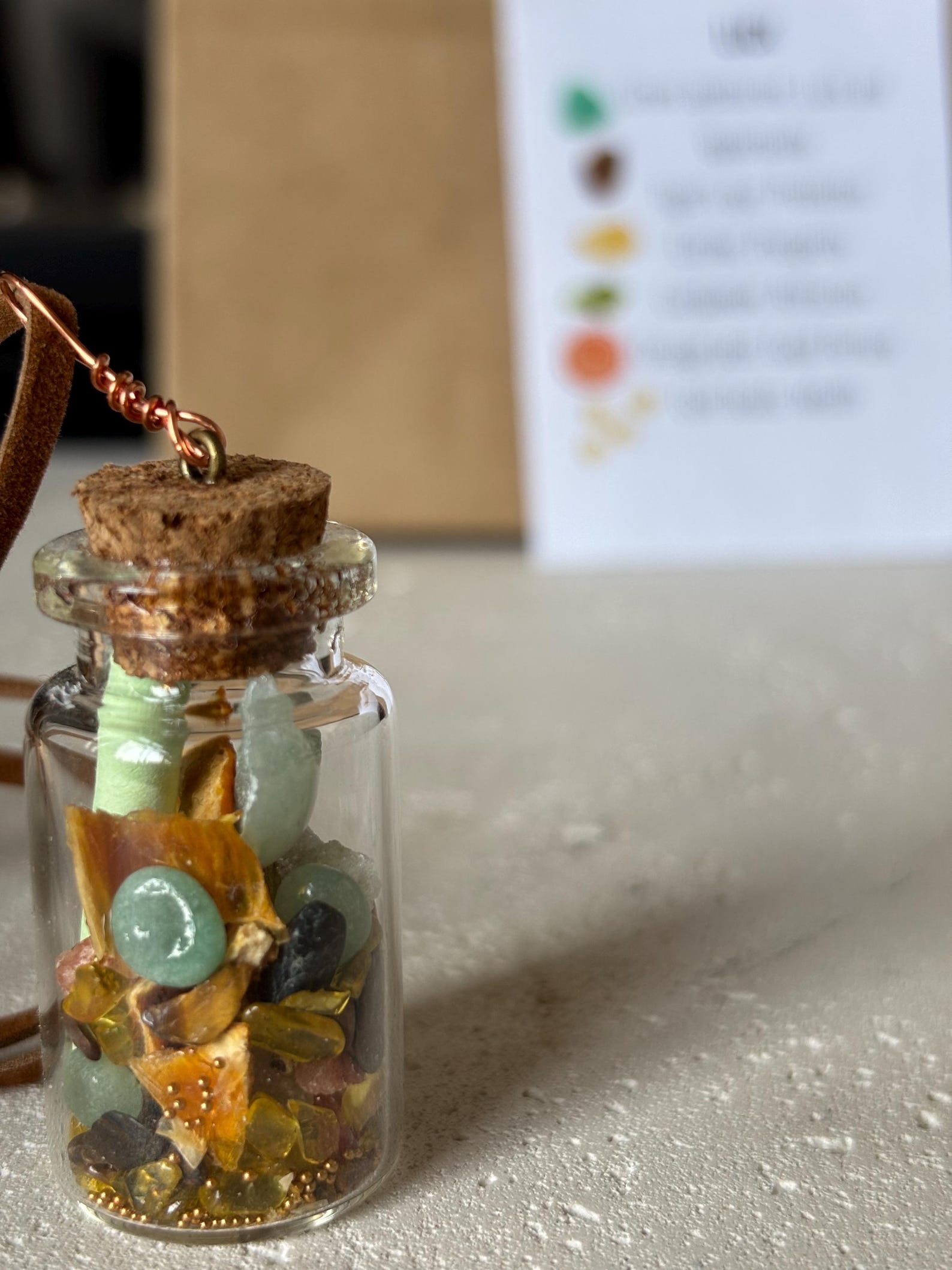Handcrafted Mini Spell Jar Pendant: Intention Herbs & Crystals - Etsy