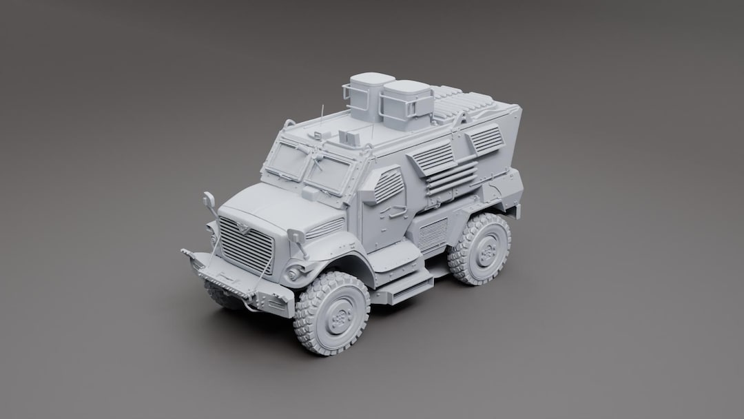 MRAP 1:56 Scale STL File for 3D Printing | Modern Military Vehicle for ...