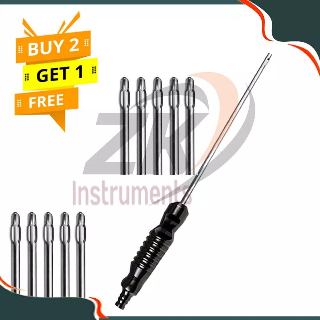 Liposuction Cannula Stainless Steel Pipe | Single Basket Tip | Firm ...