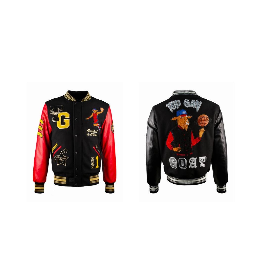 Personalized Varsity Bomber Jacket: Embroidered Wool & Leather, Custom ...