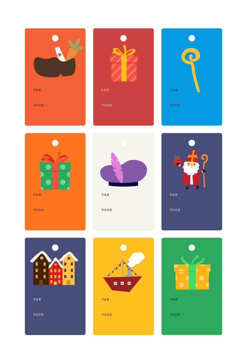 Digitale Sint-labels | Printable Sinterklaas Cadeaulabels Voor ...