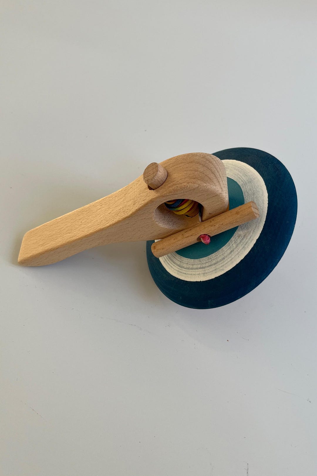 Wooden Spinning Top – Personalized Handpainted Toy | Handmade Wood Toy ...