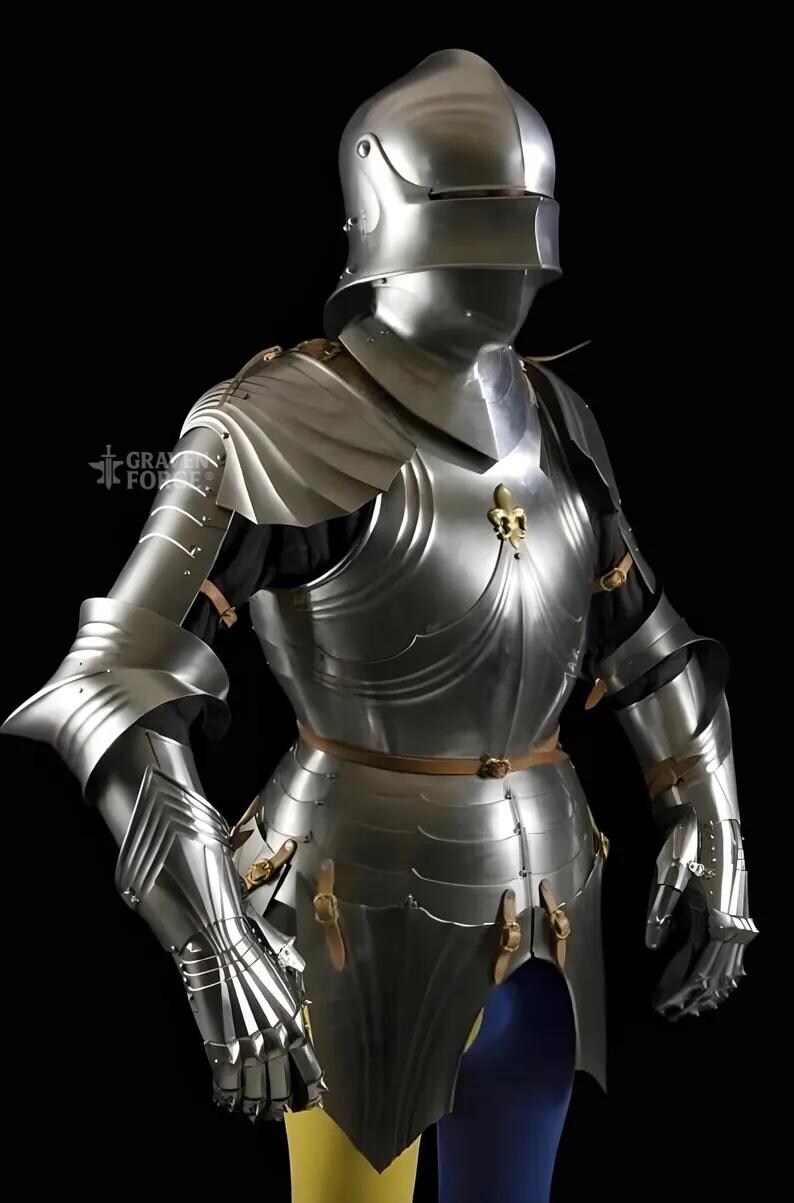 German Gothic Armor Suit - Half Body Armor Suit - 15th Century Larp ...