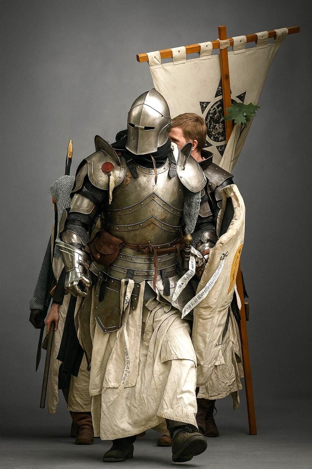 Premium Barbute Full Armor Suit – 15th-century Knight Plate | Hand ...
