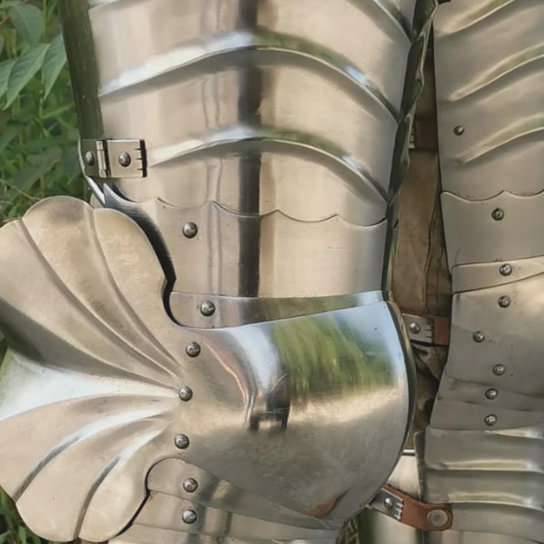 Medieval Leg Armor ~ Gothic Style Full Leg Greaves With Knee Protection ...