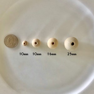 20 Mm Natural Wood Beads - 3/4 Inch Wood Beads, Loose Natural Wood Bead ...