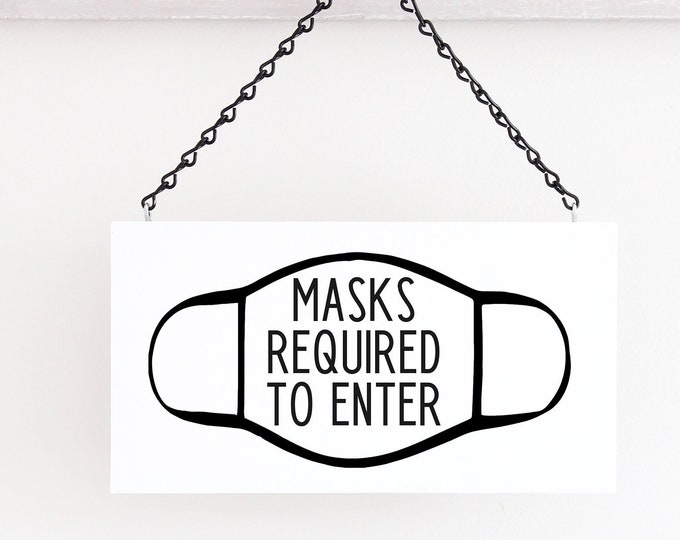 Masks Required Sign, Wear Your Mask Business Sign, COVID Office Sign ...